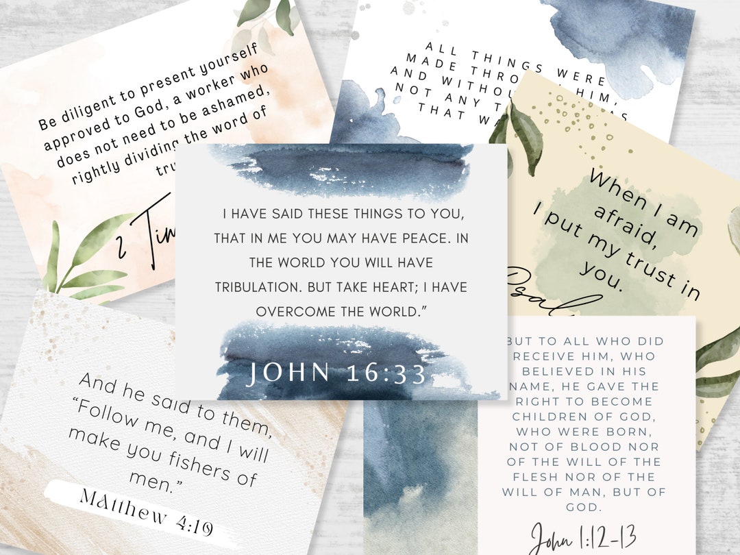 52 Bible Verse of the Week Cards, Scripture Cards, Scripture Cards for ...