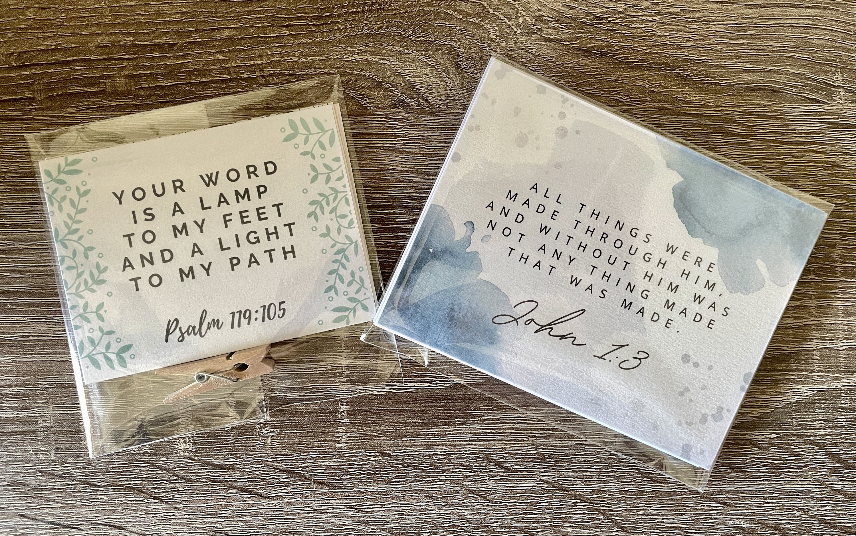 Laminated Bible Verse Cards: Weekly Scripture Memory, Christian Gift - Etsy