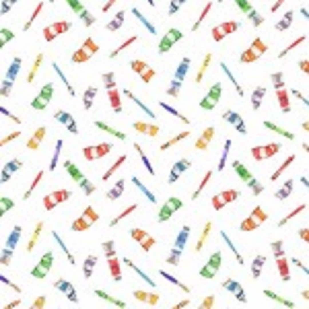 School is Cool White Art Materials - Etsy