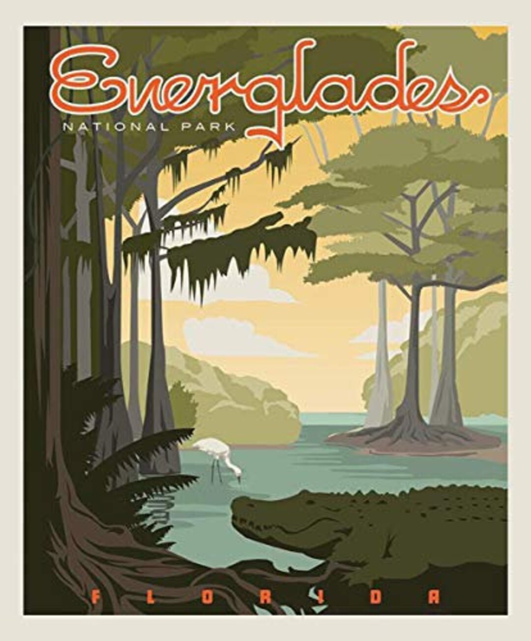 National Parks Poster Panel Everglades - Etsy