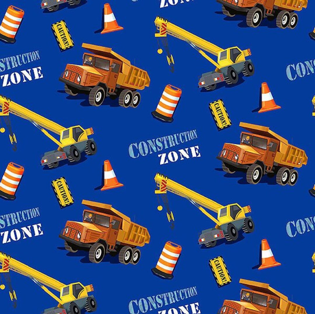 Construction Zone Crane and Dump Truck - Etsy