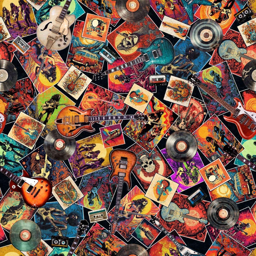 Rock and Roll Fantasy Rock Stars and Guitars Toss - Etsy