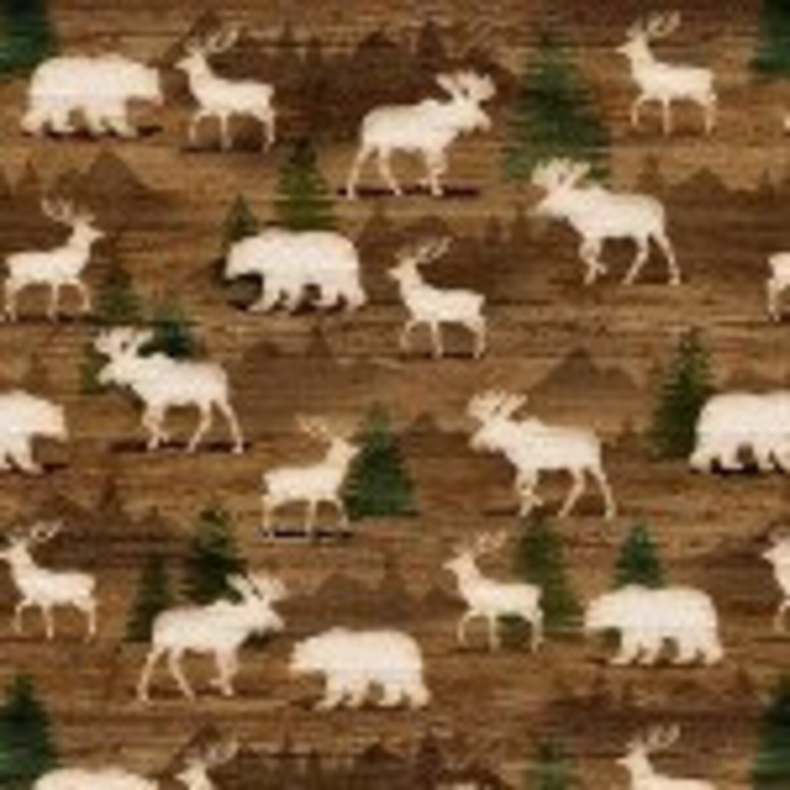 Brown Moose Bears & Deer Flannel - Etsy