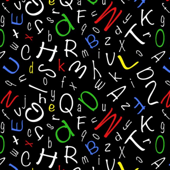 Alphabet Soup ALPHABET TOSS BLACK | Etsy