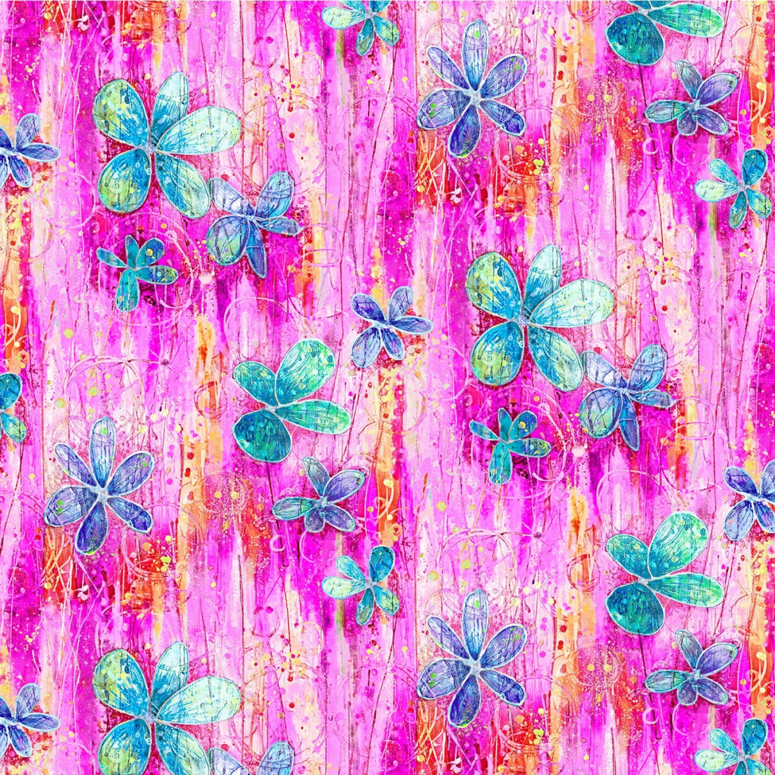 Floral Dance 108" Wide Backing Pink - Etsy