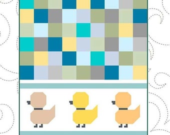DUCKLING, DUCKLING, GO Duck Fat Quarter Friendly Baby Quilt Pattern Pdf ...