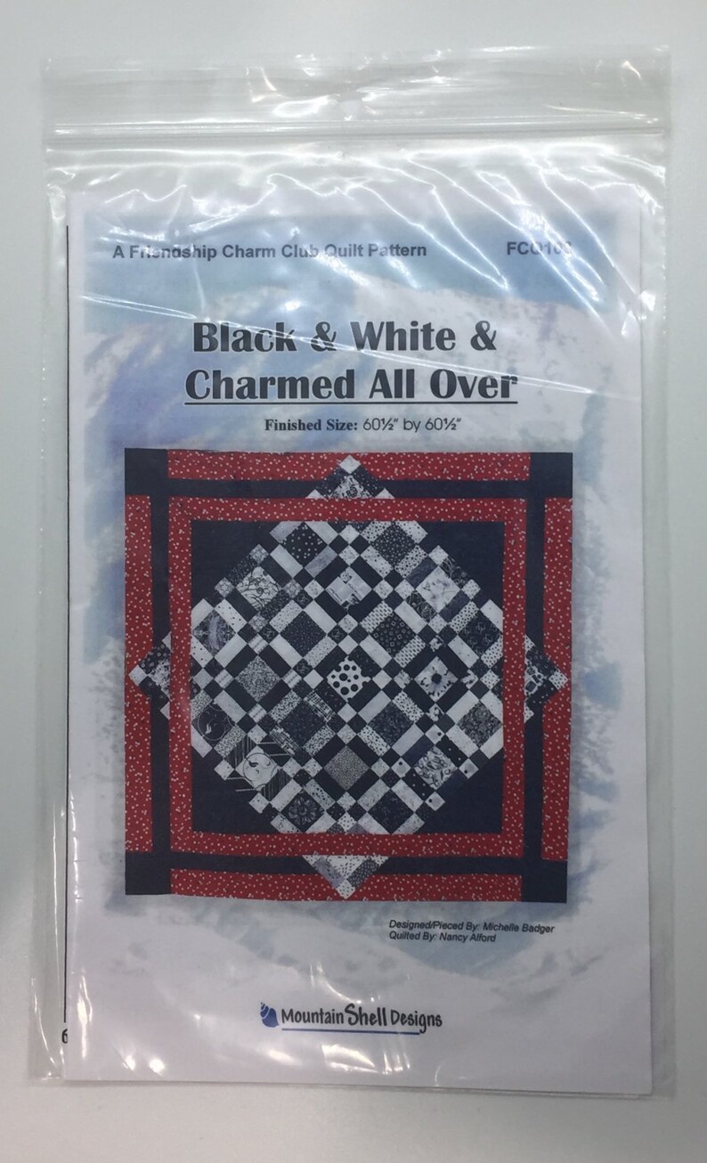Black and White and Charmed All Over Pattern - Etsy