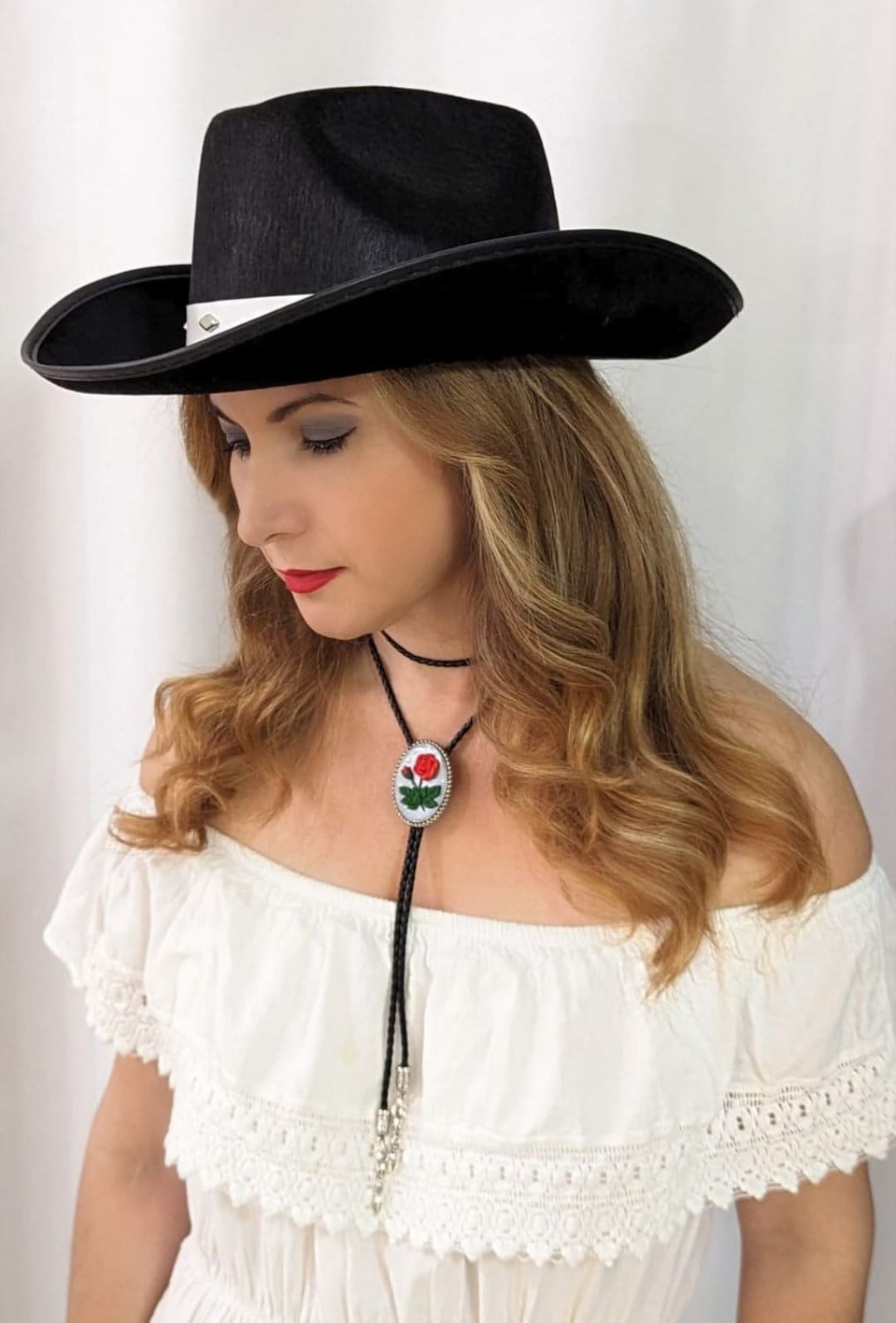 Cowboy Horse Bolo Tie, Western Necktie Oval Cameo Leather Bola Tie ...