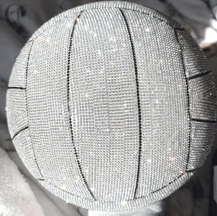 CUSTOM GEMSTONE VOLLEYBALL Fullcoverage Personalized Team Bedazzled ...