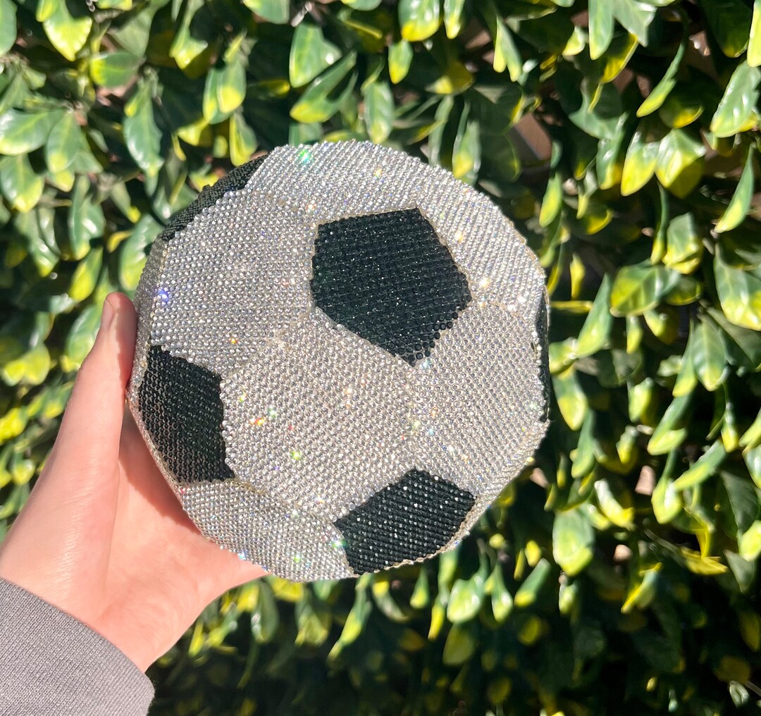 CUSTOM GEMSTONE SOCCERBALL Fullcoverage Personalized Team Bedazzled ...