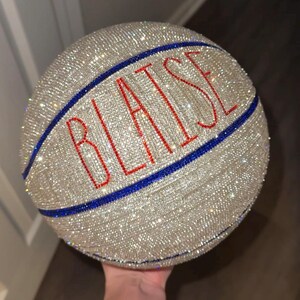 BEDAZZLED CUSTOM BASKETBALL Personalized Rhinestone Sports Ball Senior ...