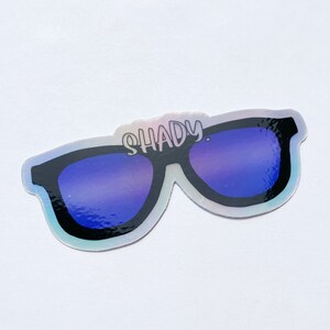 Shady Vinyl Sticker | Sunglasses Sticker | Sunglasses | Sunnies ...