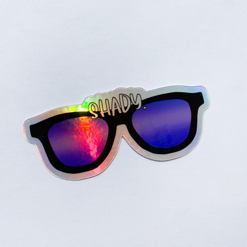 Shady Vinyl Sticker | Sunglasses Sticker | Sunglasses | Sunnies ...