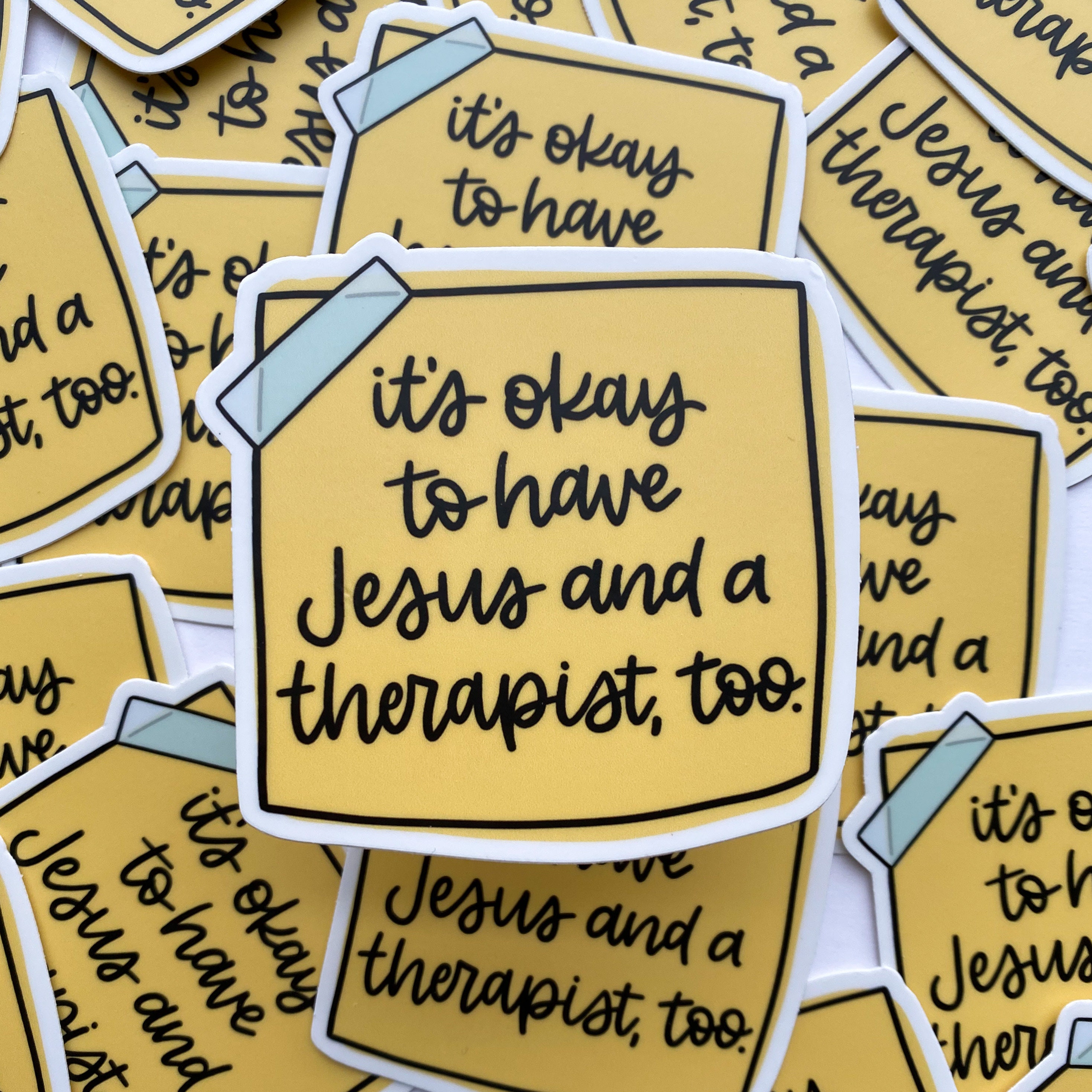 It's Okay to Have Jesus and a Therapist 3 vinyl | Etsy