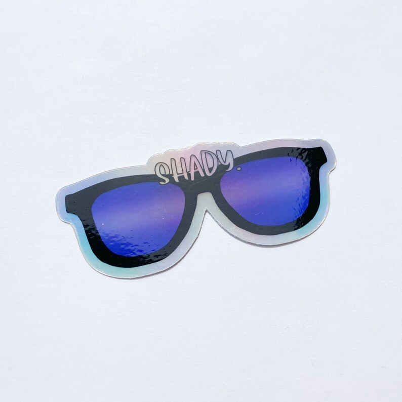 Shady Vinyl Sticker | Sunglasses Sticker | Sunglasses | Sunnies ...