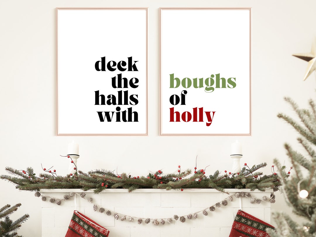 Deck the Halls *DIGITAL* Word Art Set | Wall Art | Digital Print ...