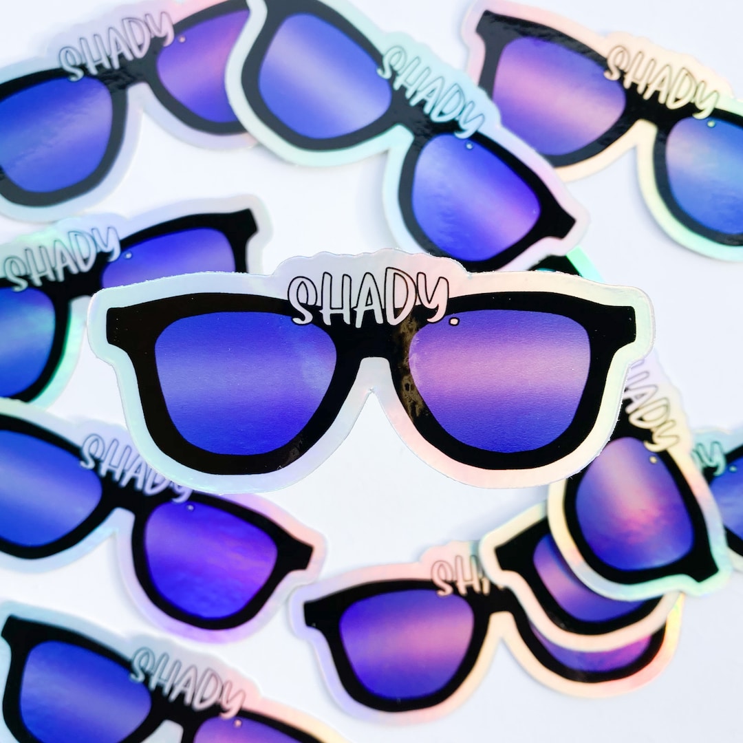 Shady Vinyl Sticker | Sunglasses Sticker | Sunglasses | Sunnies ...