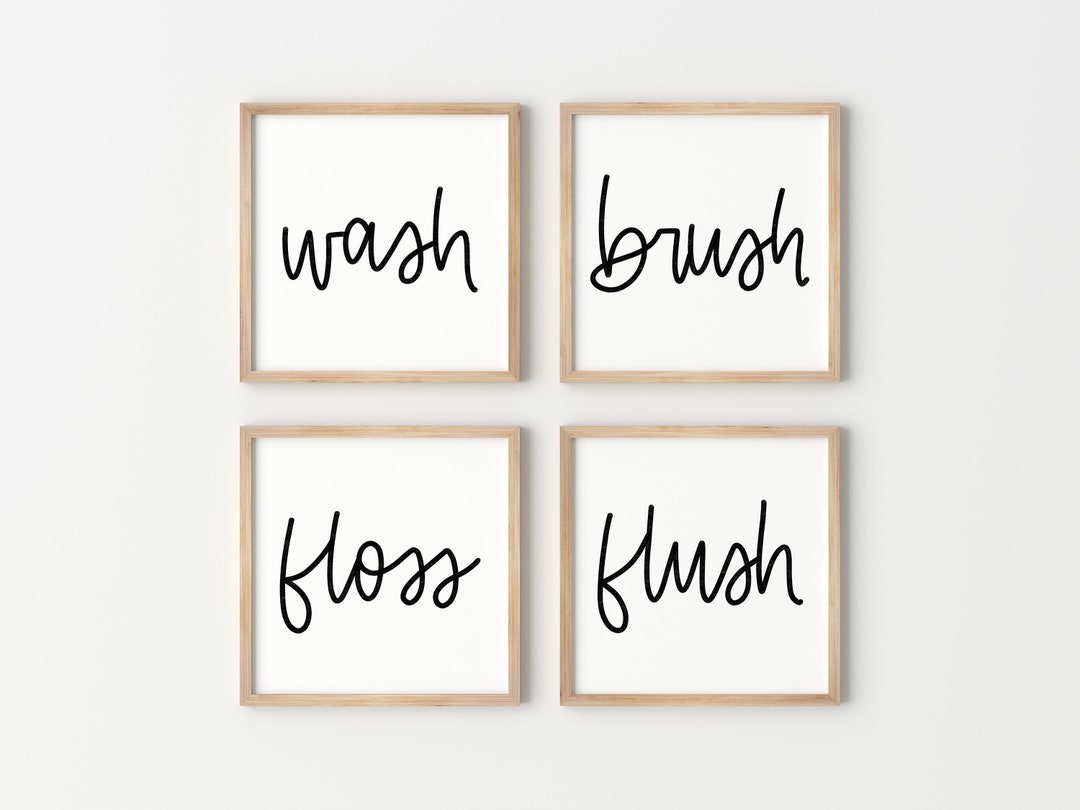 Bathroom *DIGITAL* Word Art Set | Bathroom Decor | Wall Art | Digital ...