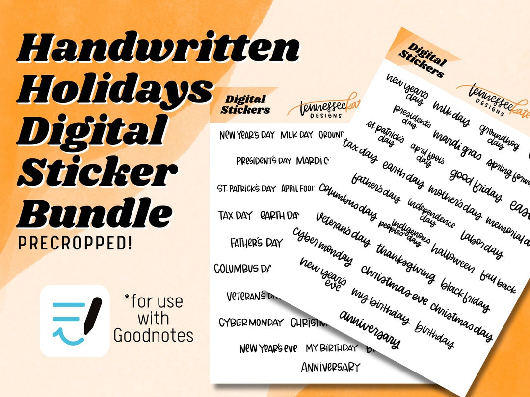 Goodnotes *DIGITAL* Holiday Planner Sticker Bundle | Digital Planning ...