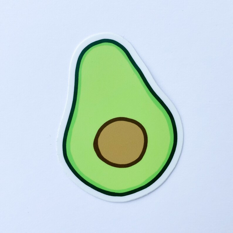 Avocado Vinyl Sticker Avocado Sticker Avocado Fruit - Etsy