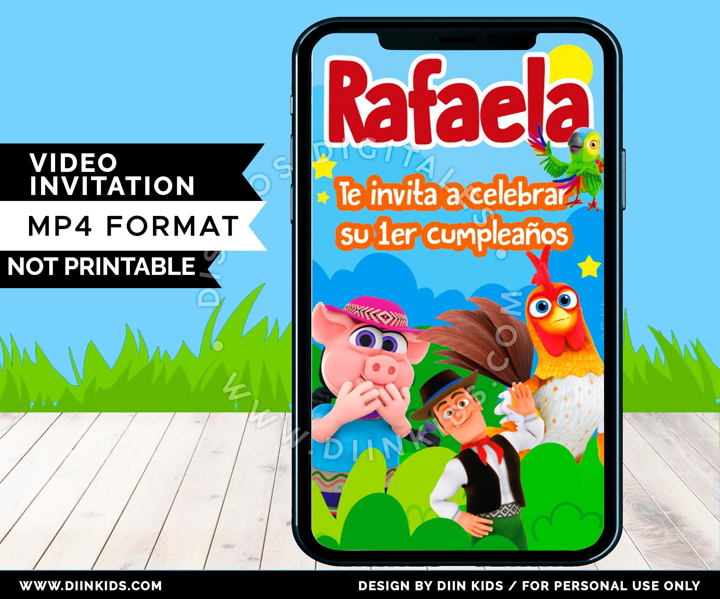 Zenon the Farmer Animated Invitation, Birthday Farm Kid, Zenon Video ...