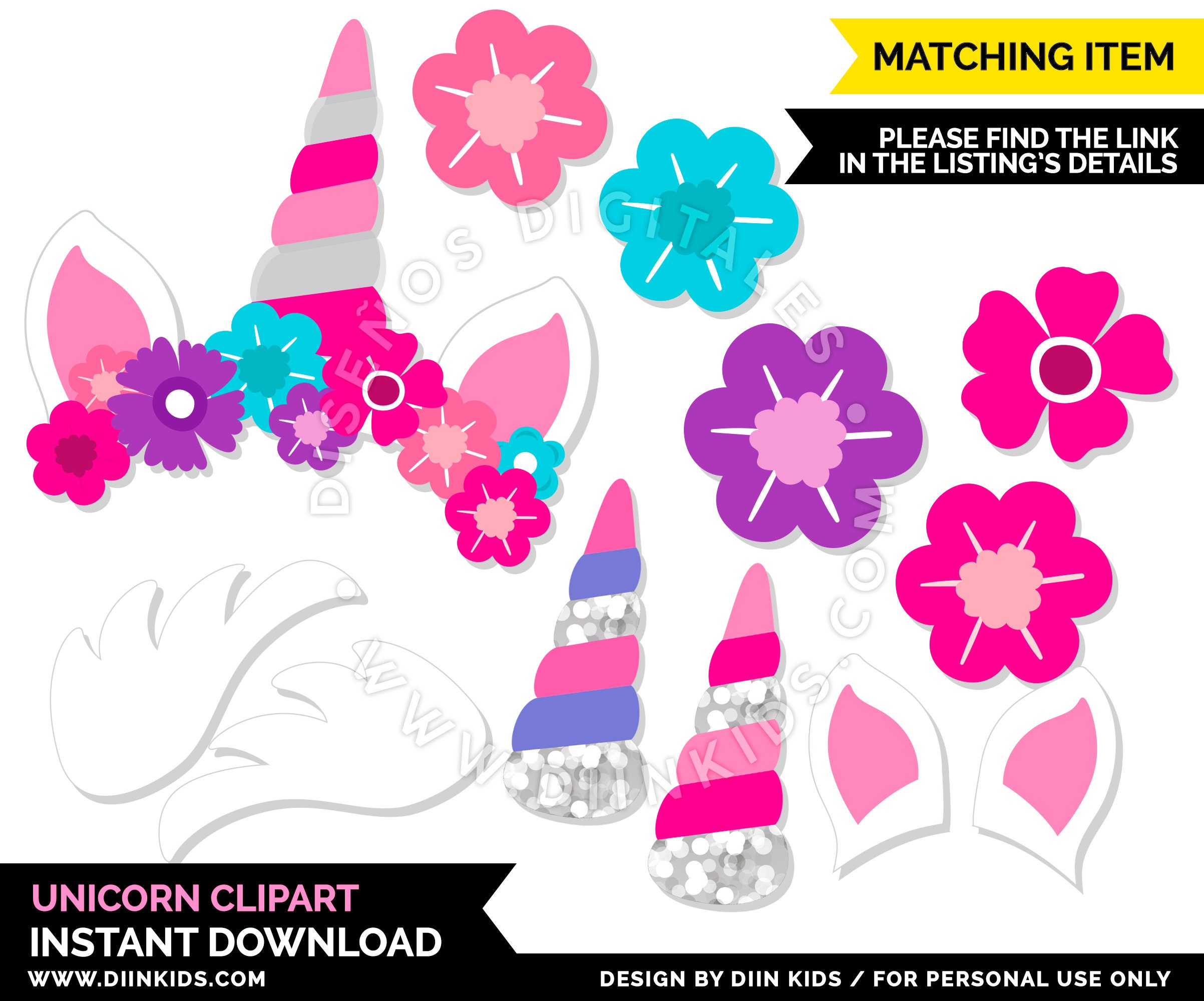 Unicorn Cupcake Toppers Unicorn Toppers Unicorn Party Unicorn