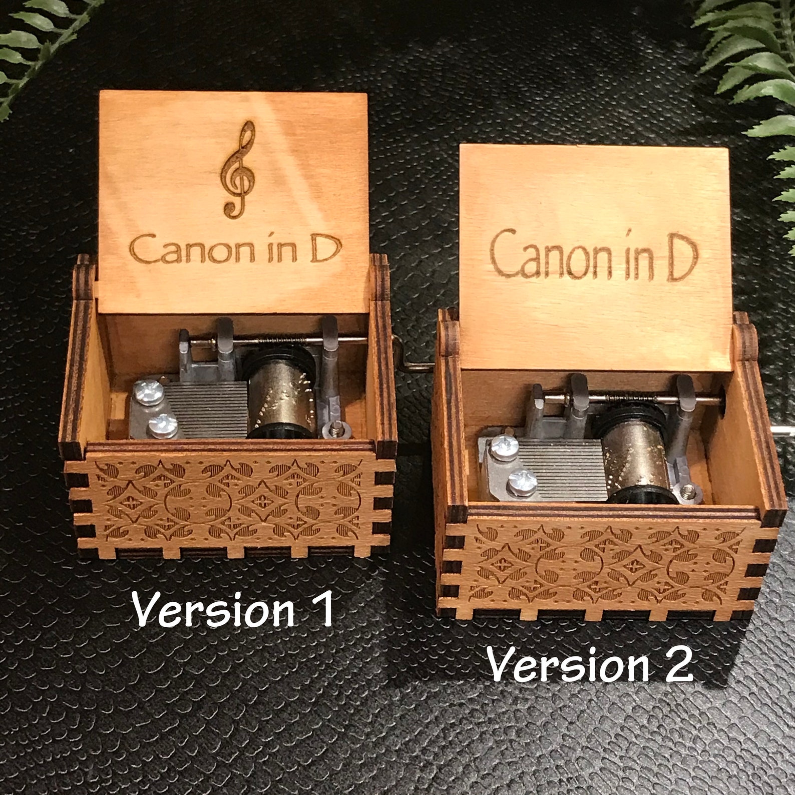 Canon in D Tiny Cute Wooden Music Box Hand-cranked Custom - Etsy