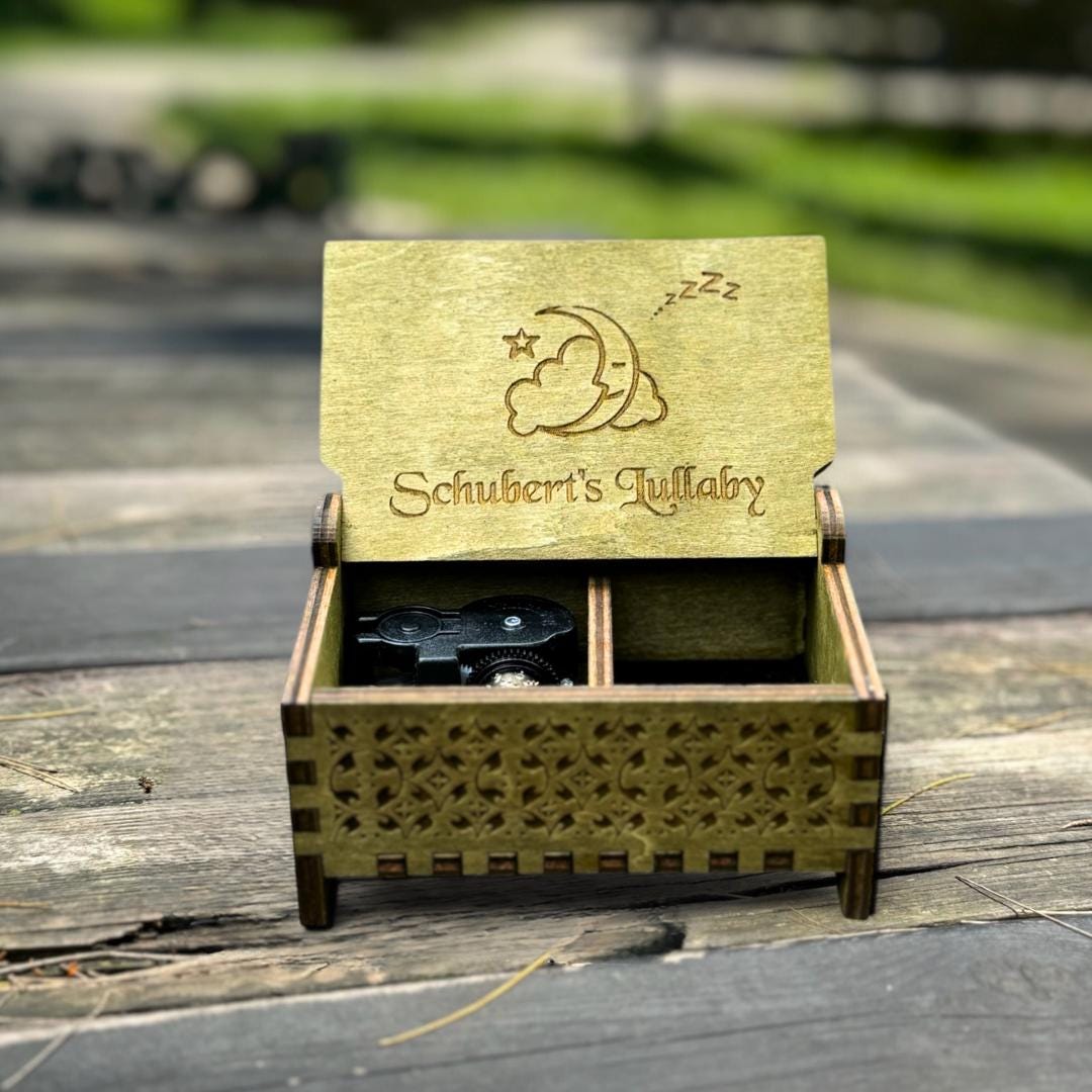 Schubert's Lullaby Music Box | Custom Engraving | Keepsake Compartment ...