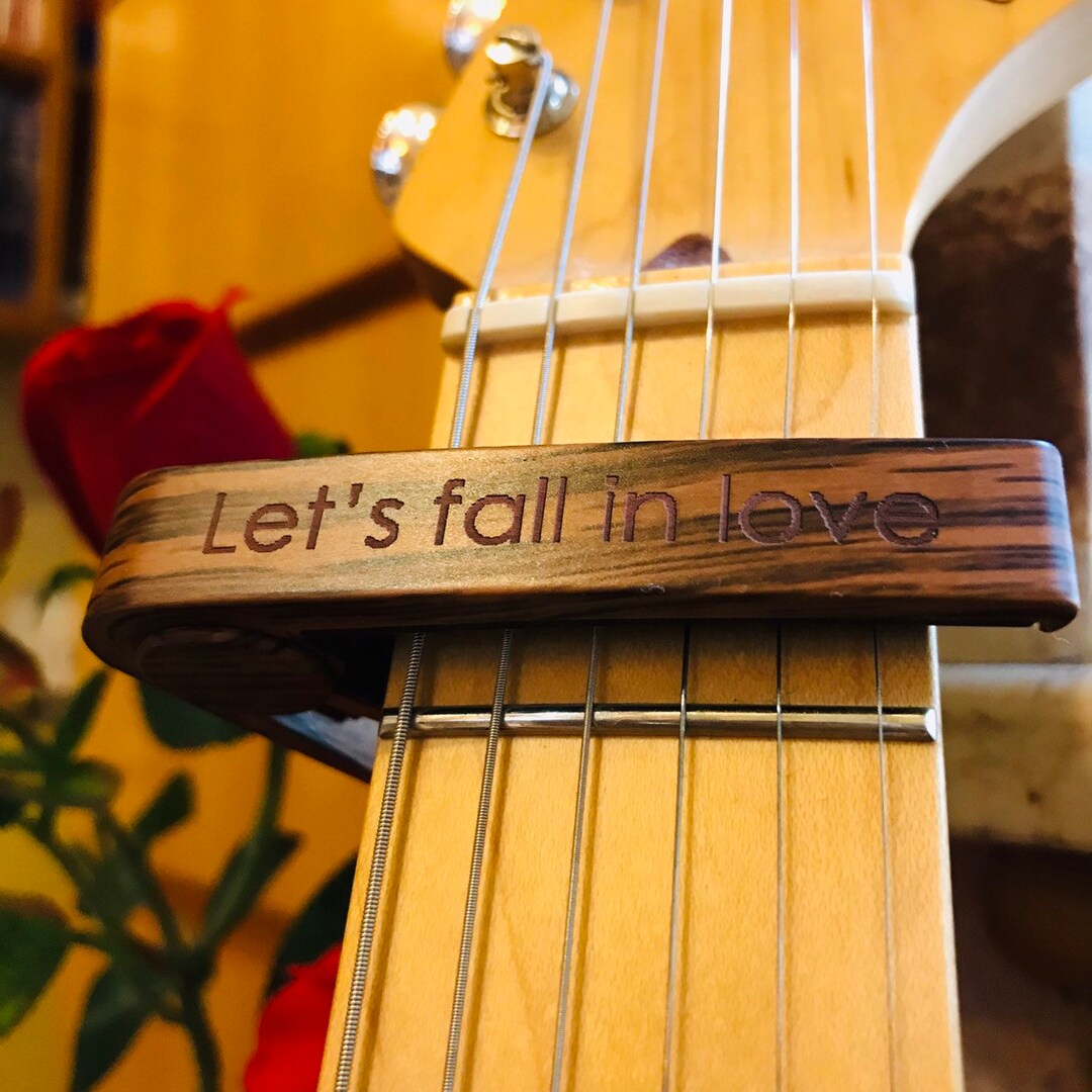 Personalised Wood Pattern Guitar Capo, Customised Message, Free ...