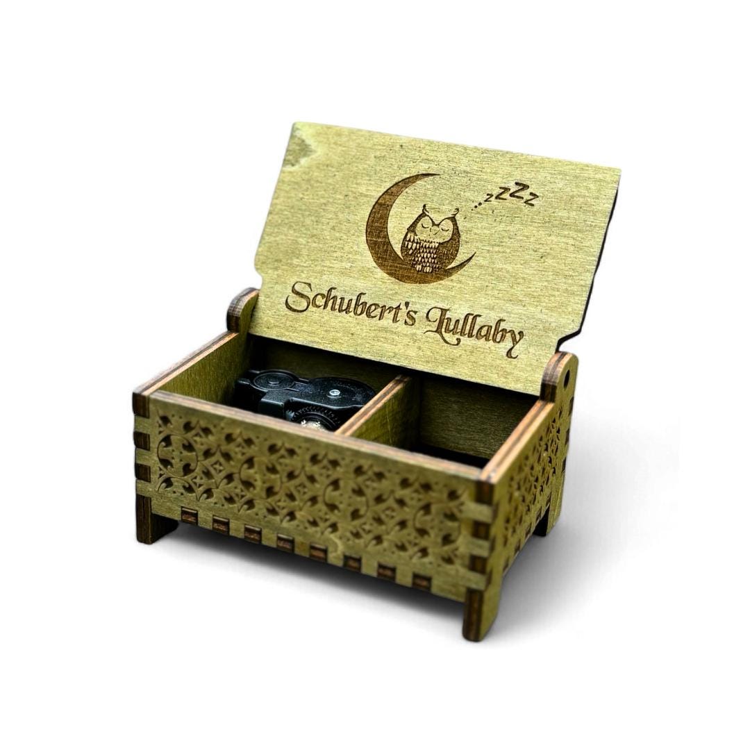 Schubert's Lullaby Music Box | Custom Engraving | Keepsake Compartment ...