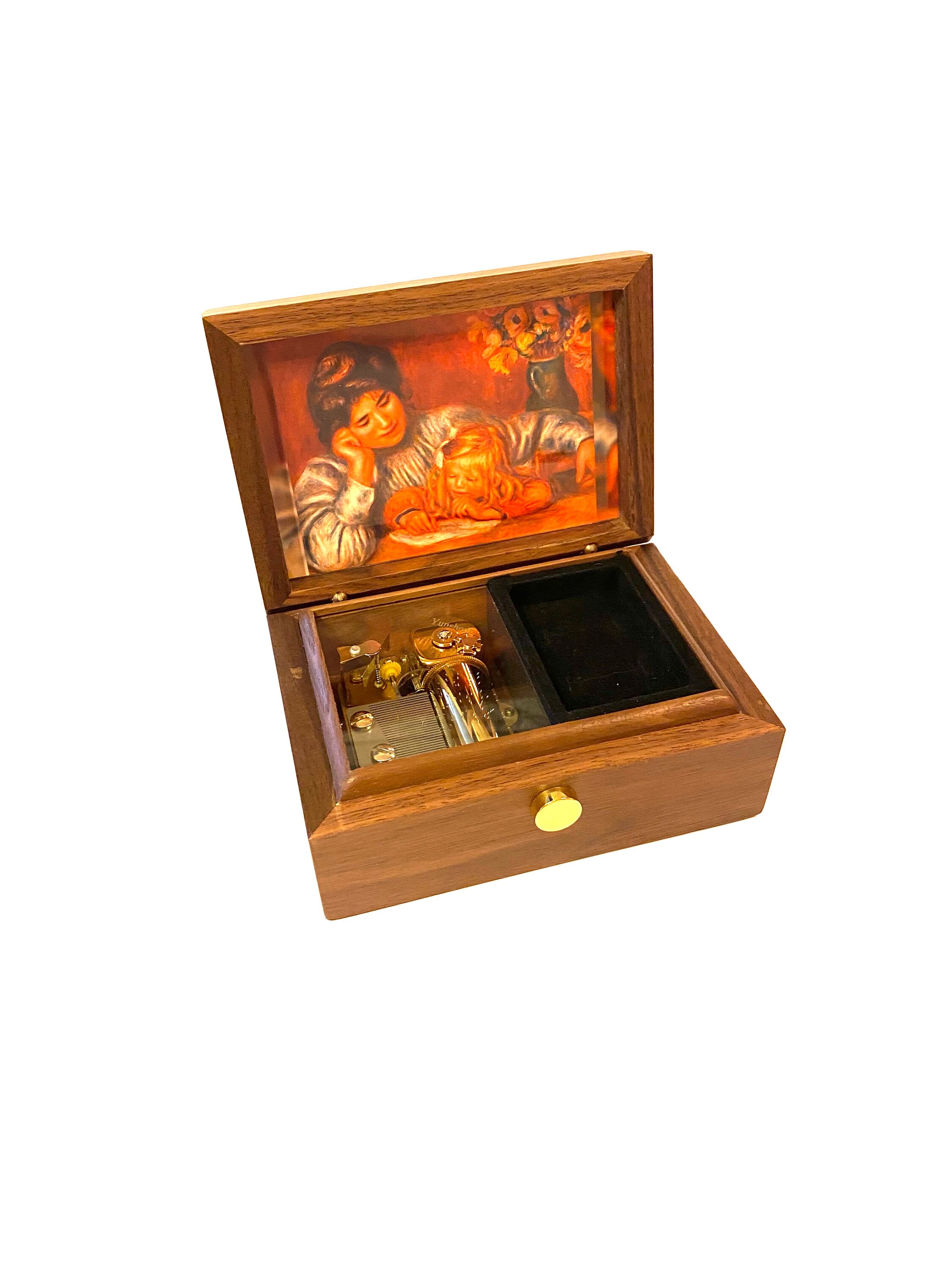 30-note Wooden Music Box With Compartment Maple Walnut | Etsy