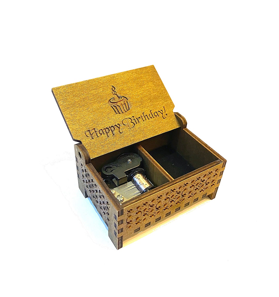 Happy Birthday to You | Wooden Music Box | Keepsake Compartment | Wind ...