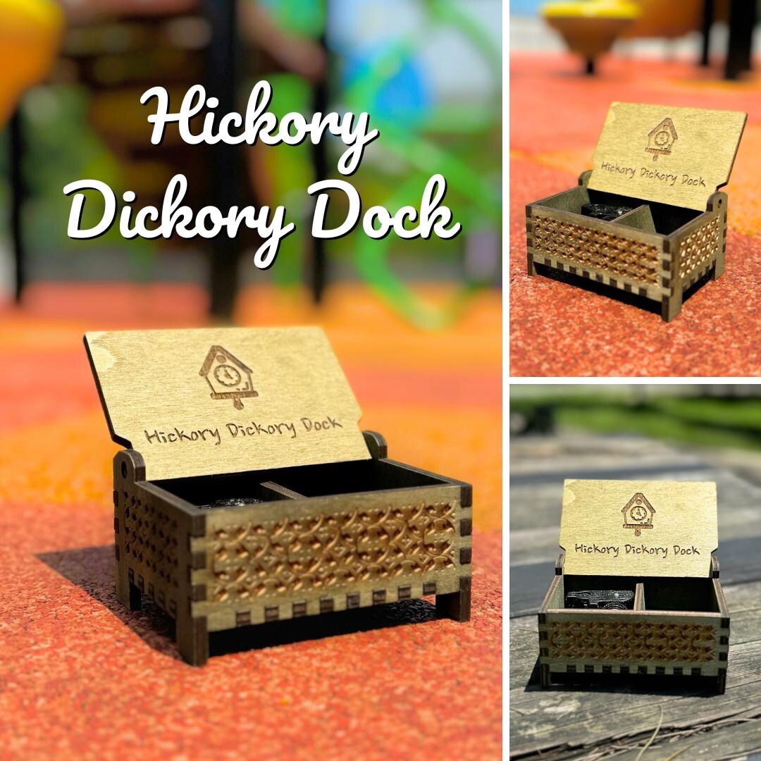 Hickory Dickory Dock Music Box | Keepsake Compartment | Wind-up & Hand ...