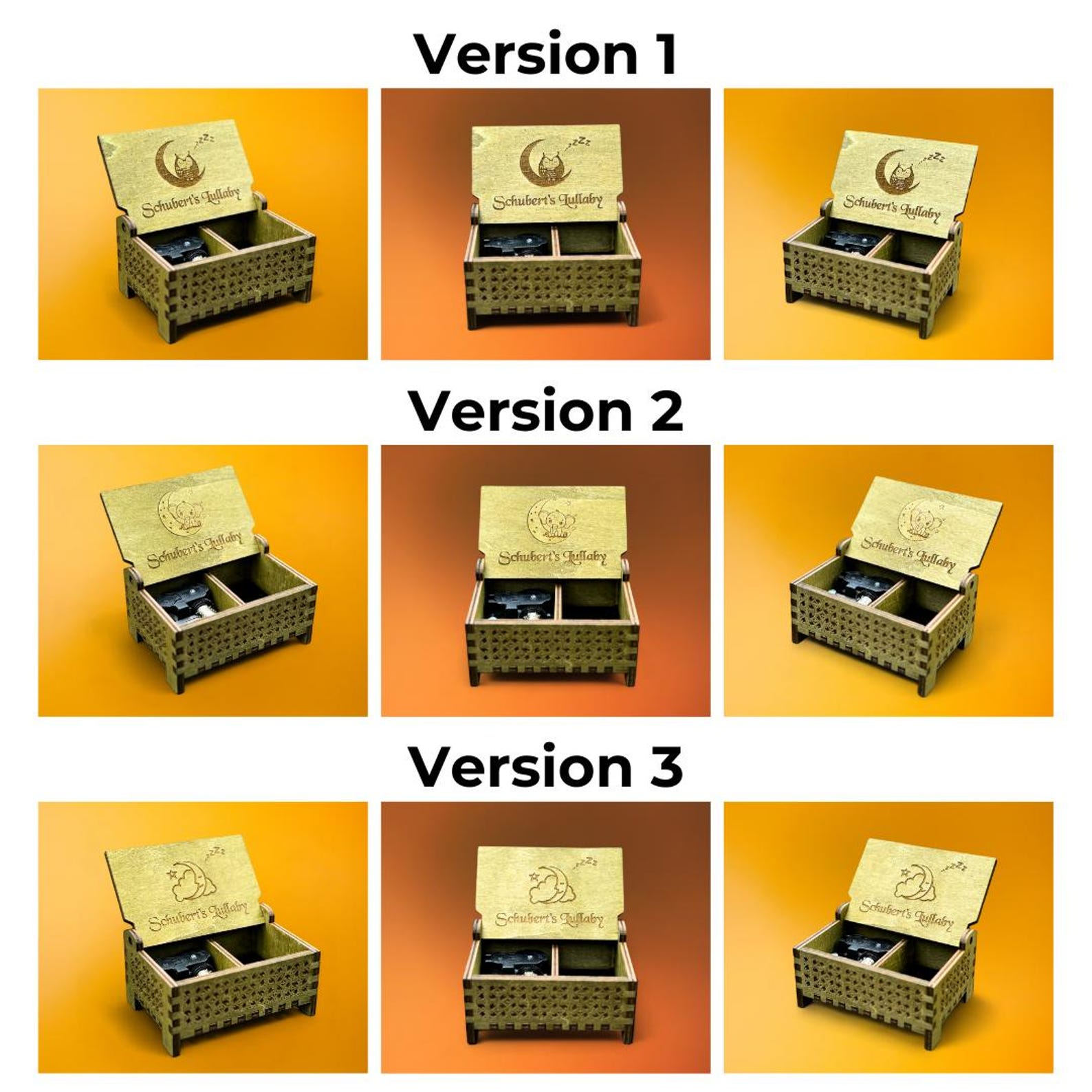 Schubert's Lullaby Music Box | Custom Engraving | Keepsake Compartment ...