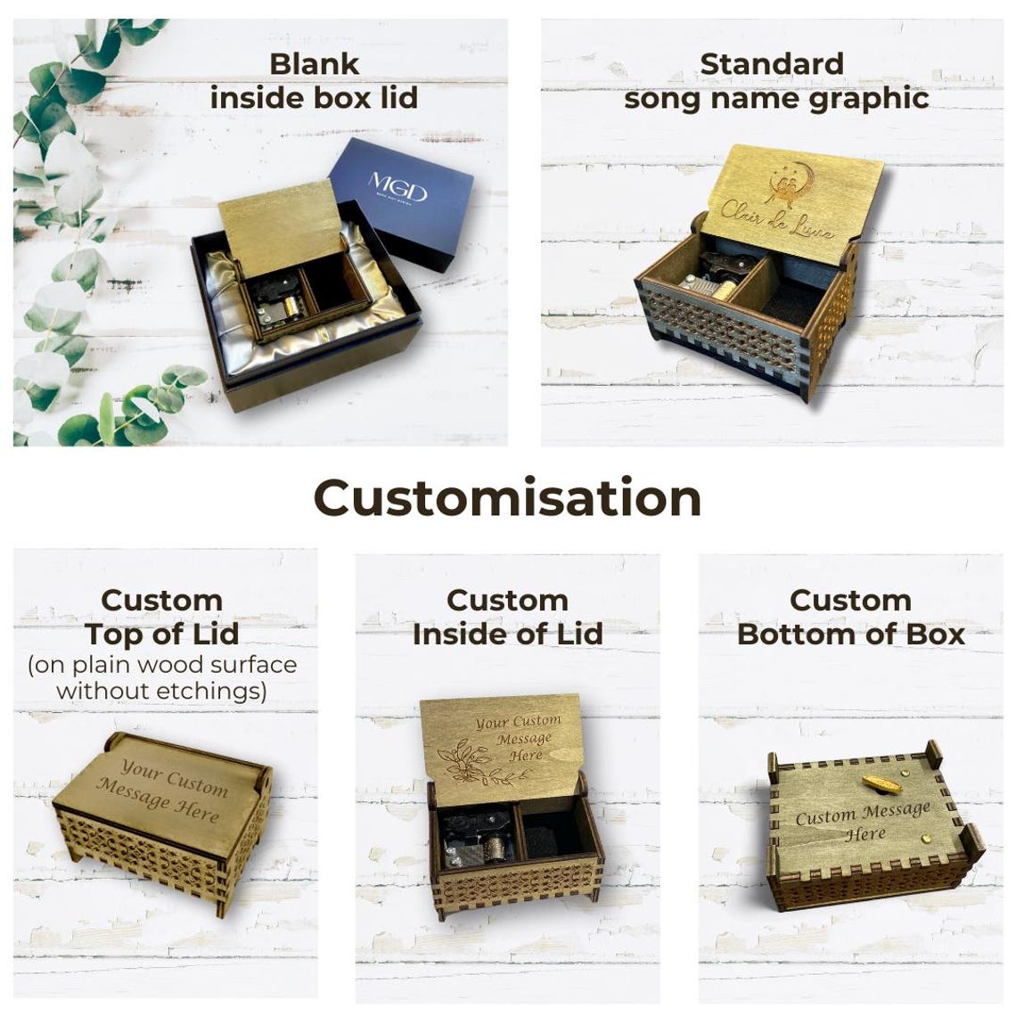 Hickory Dickory Dock Music Box | Keepsake Compartment | Wind-up & Hand ...