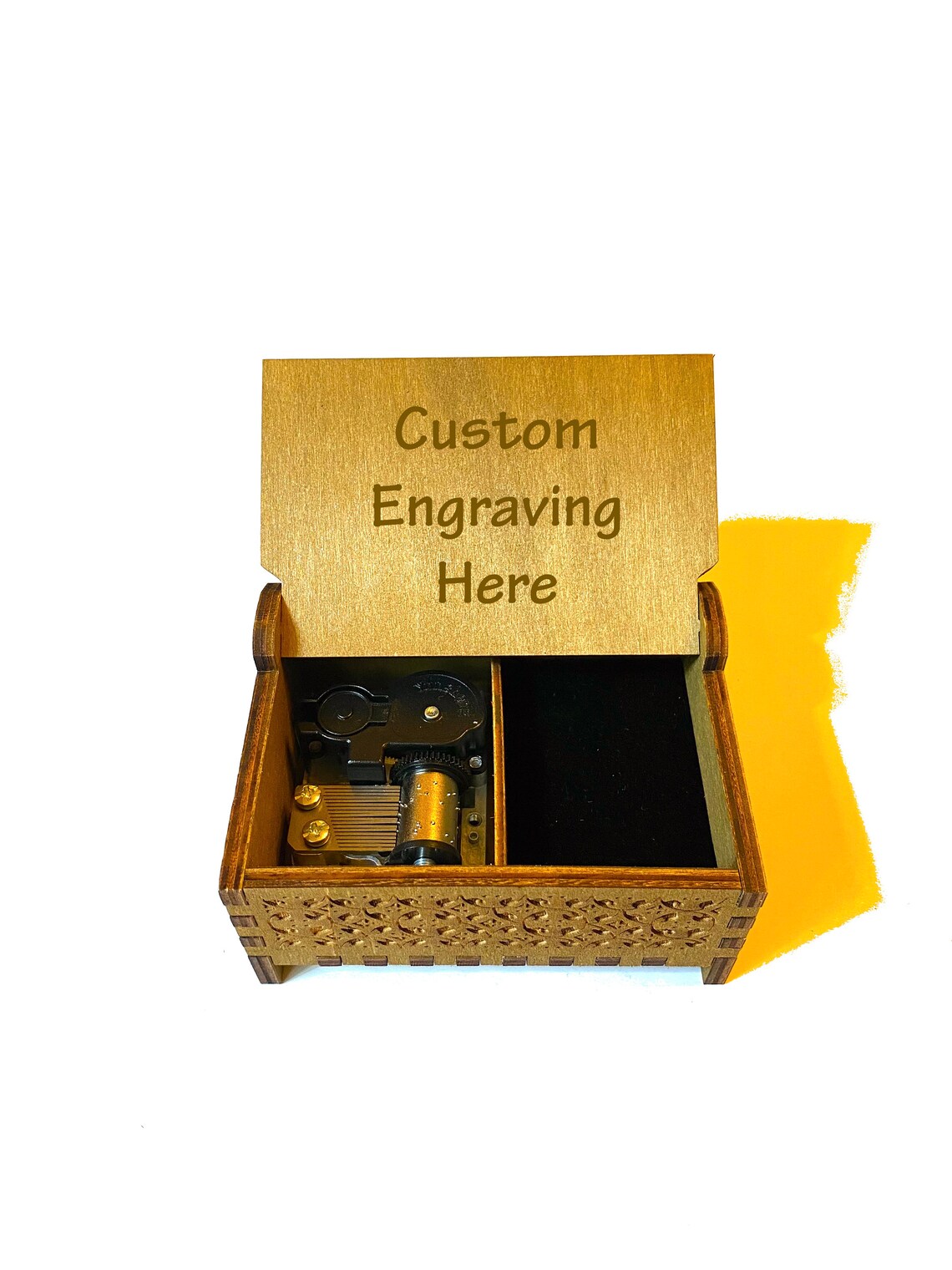 Canon in D Wooden Music Box Keepsake Compartment Wind-up | Etsy