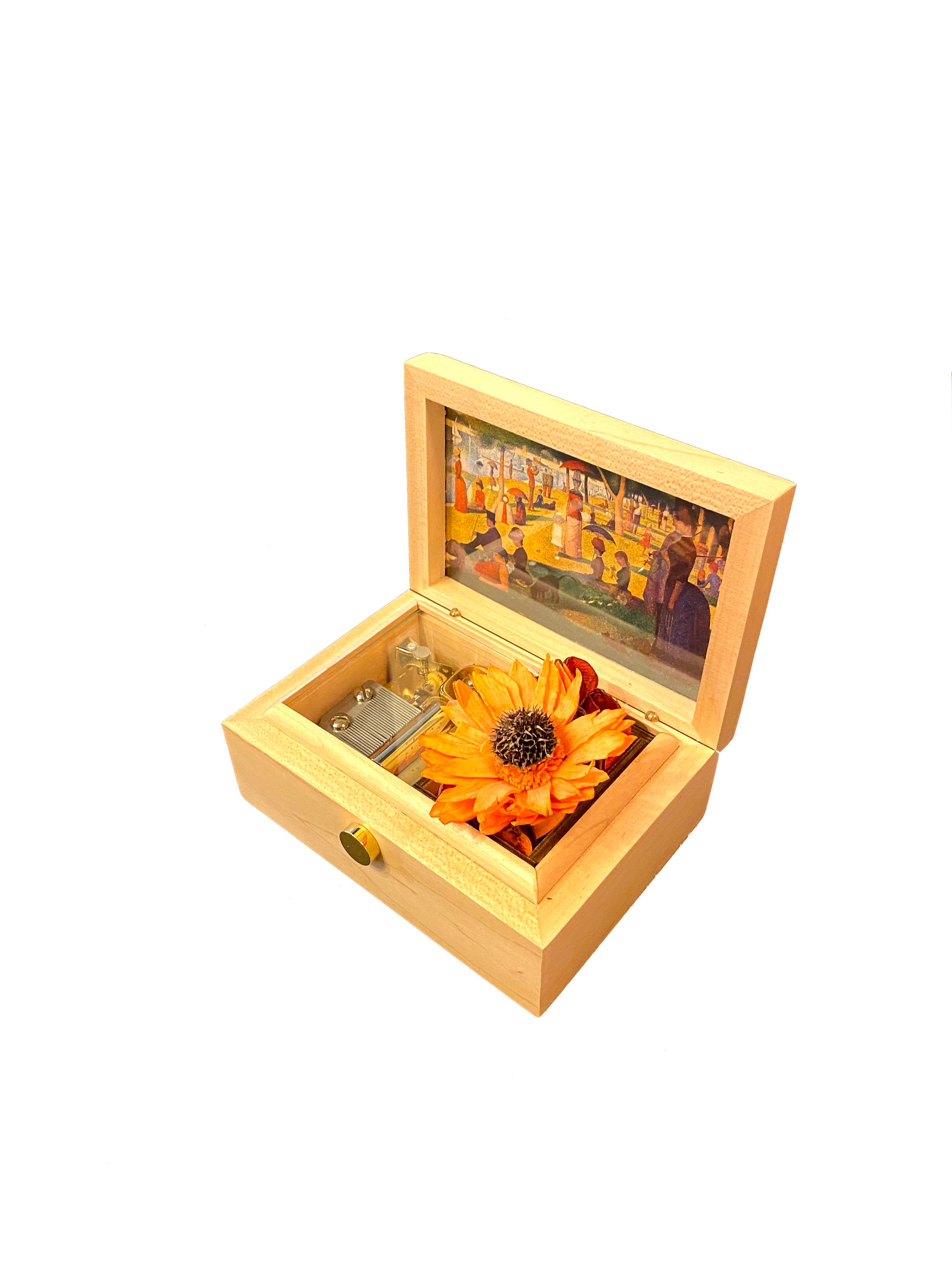 30-note Wooden Music Box With Compartment Maple Walnut | Etsy