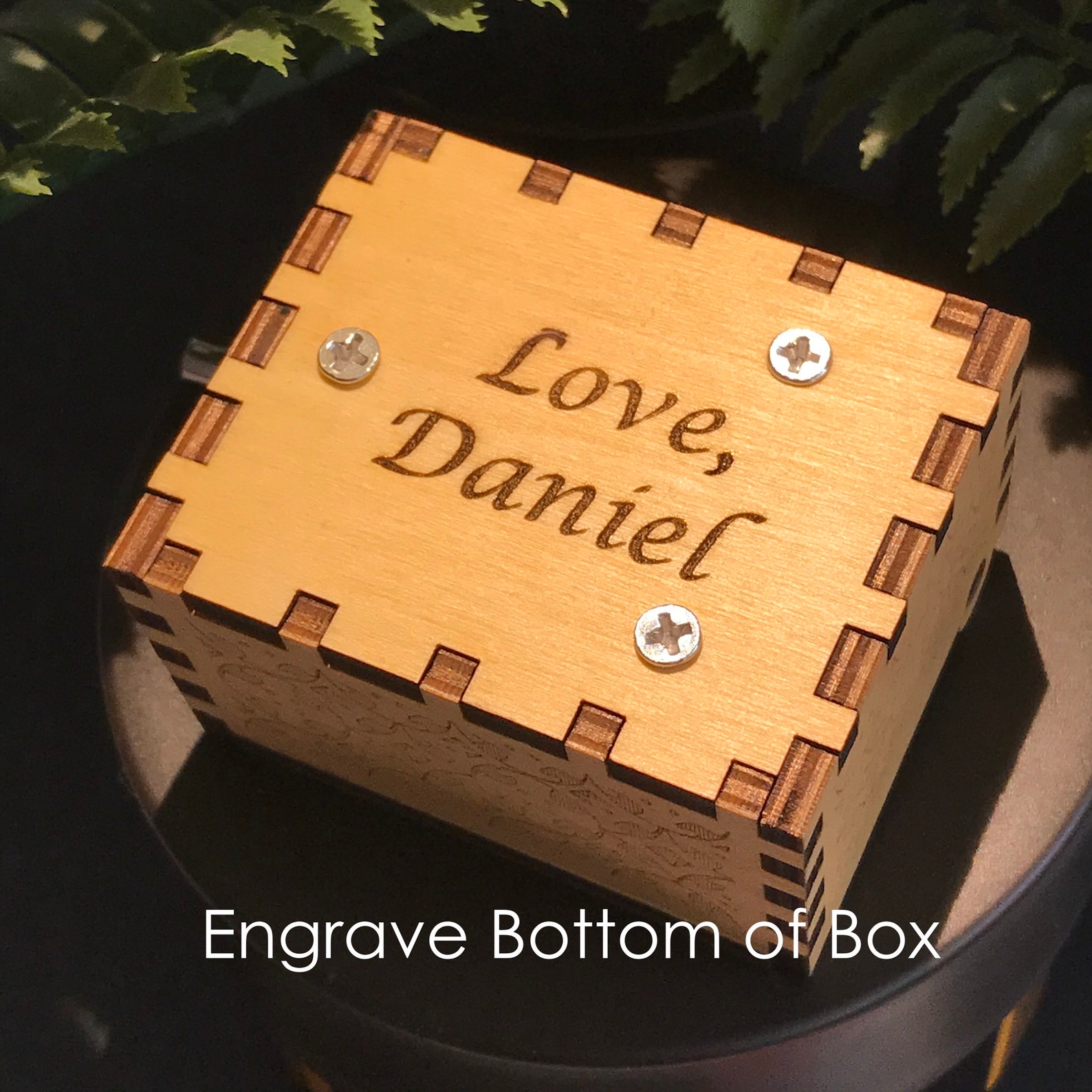 Cute Tiny Hand-cranked Wooden Music Box Custom Engraving - Etsy