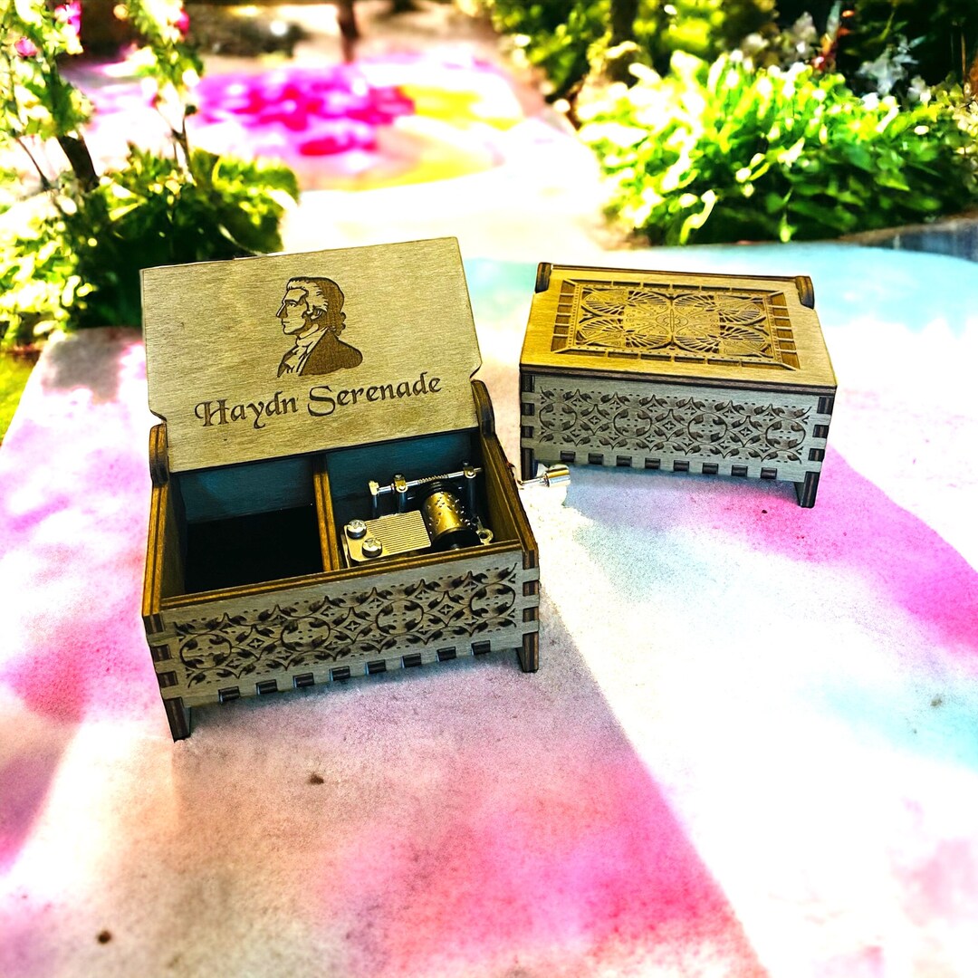 Haydn Serenade Music Box | Keepsake Compartment | Wind-up & Hand-crank ...