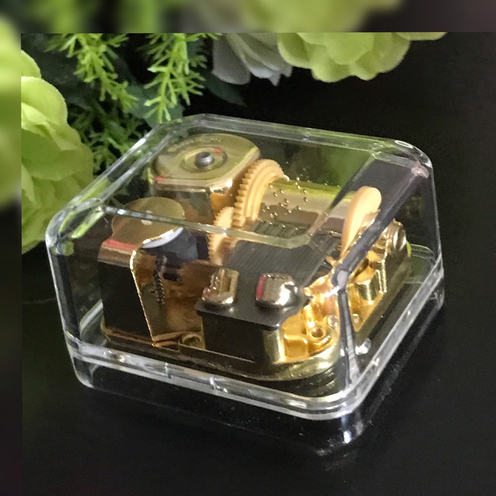 Transparent Music Box | Golden Wind-up Movement | Choice of Over 100 ...