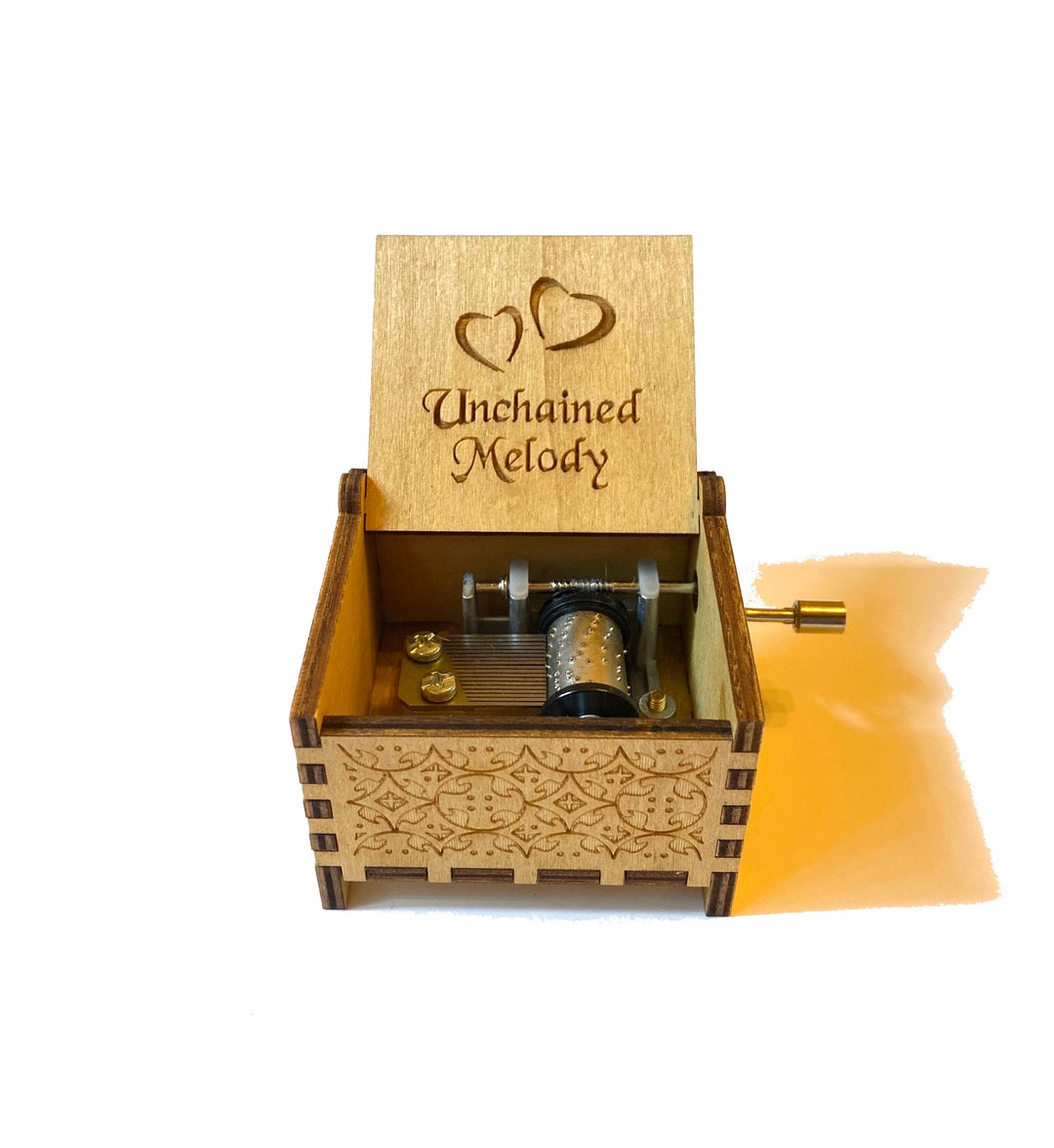 Unchained Melody Wooden Music Box Wind-up & Hand-crank - Etsy
