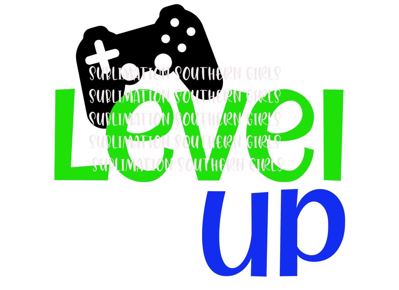 Level Up game controller digital PNG Sublimation | Etsy