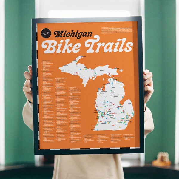 Michigan Map Art - Etsy