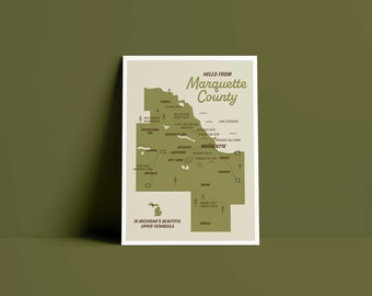 Marquette Map - Etsy