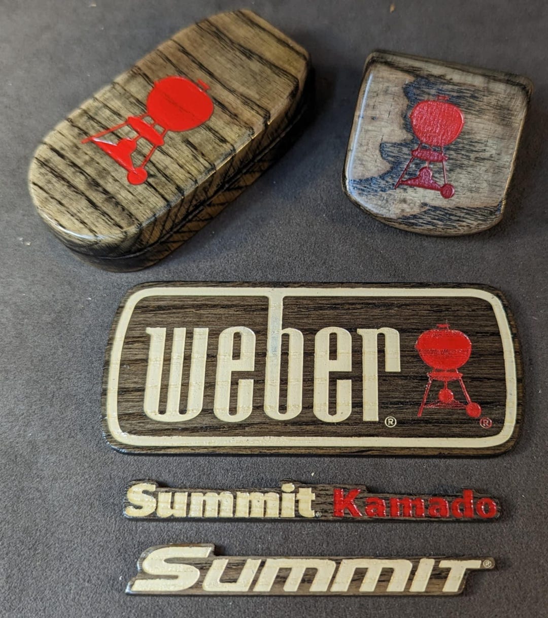Weber Summit Wooden Handle Replacement Set Blackout (red and Ivory) - Etsy