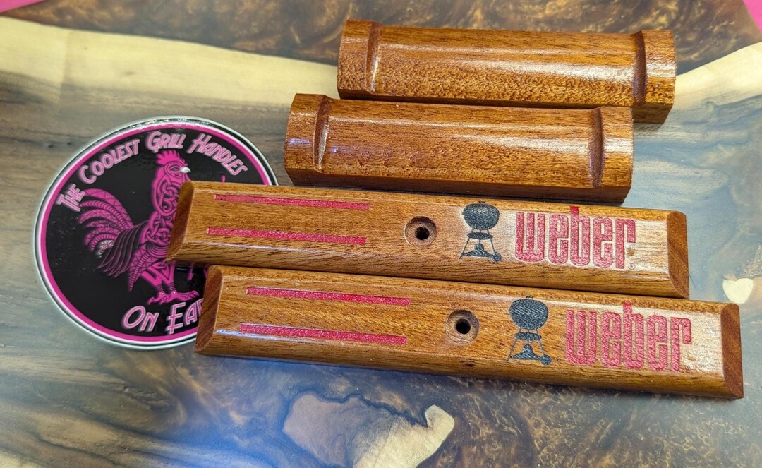 Weber Wooden Replacement Handle Set (mahogany) - Etsy