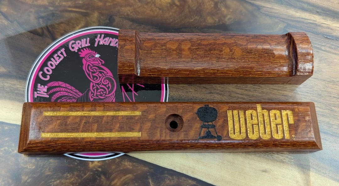 Weber Wooden Handle Replacement Lace Wood (black and Gold) - Etsy