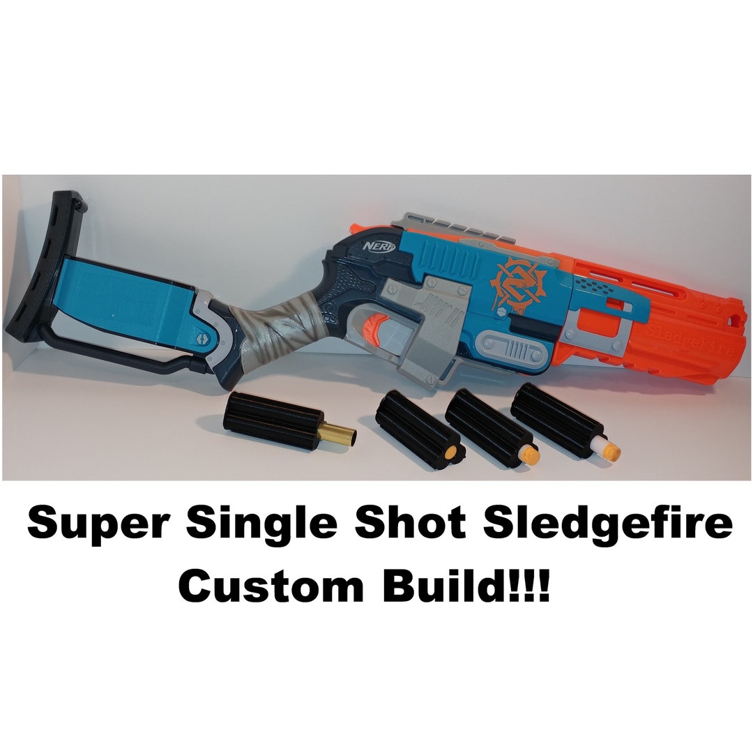Nerf Sledgefire Zombie Strike Custom Build Modified Blaster Single Shot ...