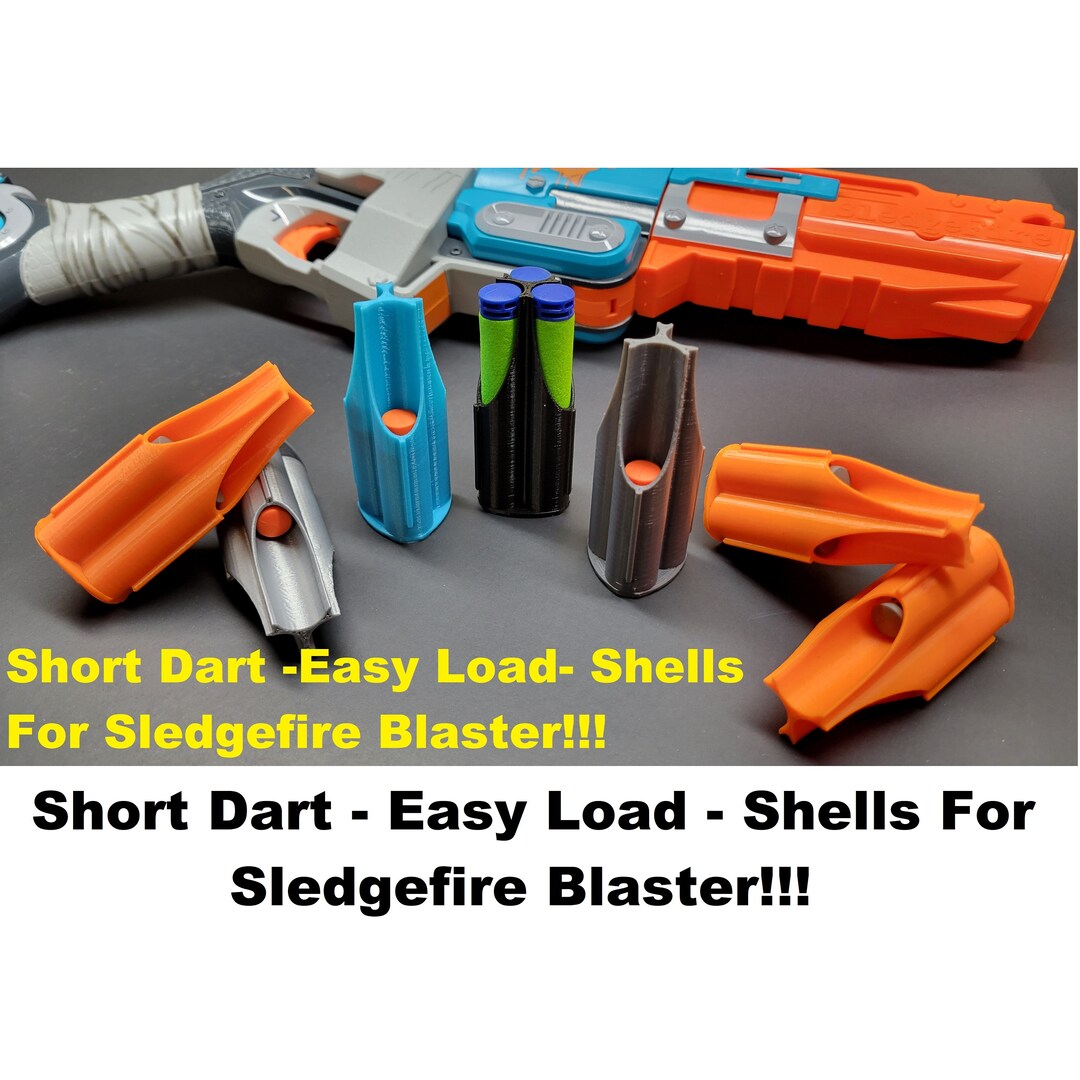 Triple Shot Short Dart Shells for Nerf Sledgefire Blaster easy Load ...