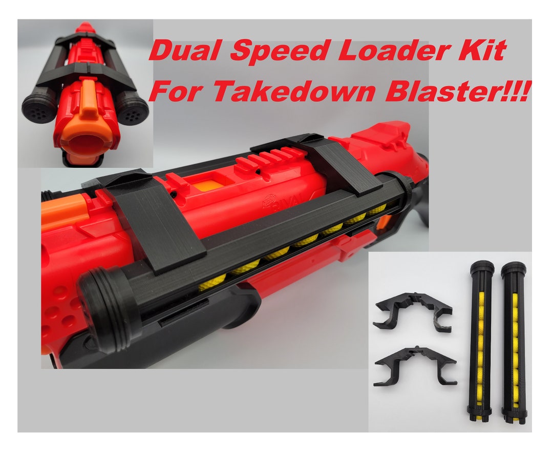 Dual 8 Shot Speed Loader Holder With Speed Loaders Compatible With Nerf ...